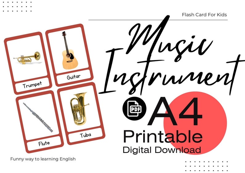 Music Instrument Flashcards | Flashcards | Preschool Memory Game | Instruments Flashcards for ...