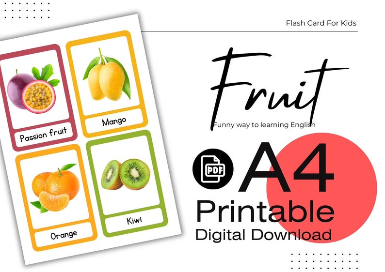 Fruits Fruit Flashcards Flashcards Preschool Memory Game Fruits ...