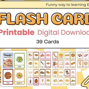 Food Flashcards | Flashcards | Preschool Memory Game | Dessert ...