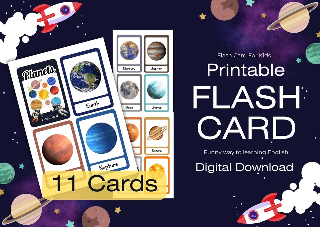 Planets Space Flashcards Flashcards Preschool Memory Game Planets ...