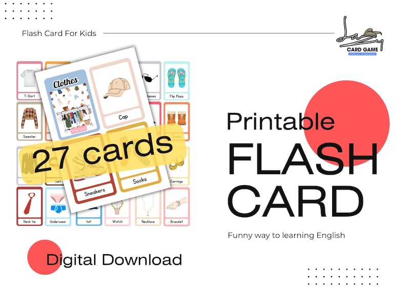 Clothes Flashcards Flashcards Preschool Memory Game Clothes Flashcards ...