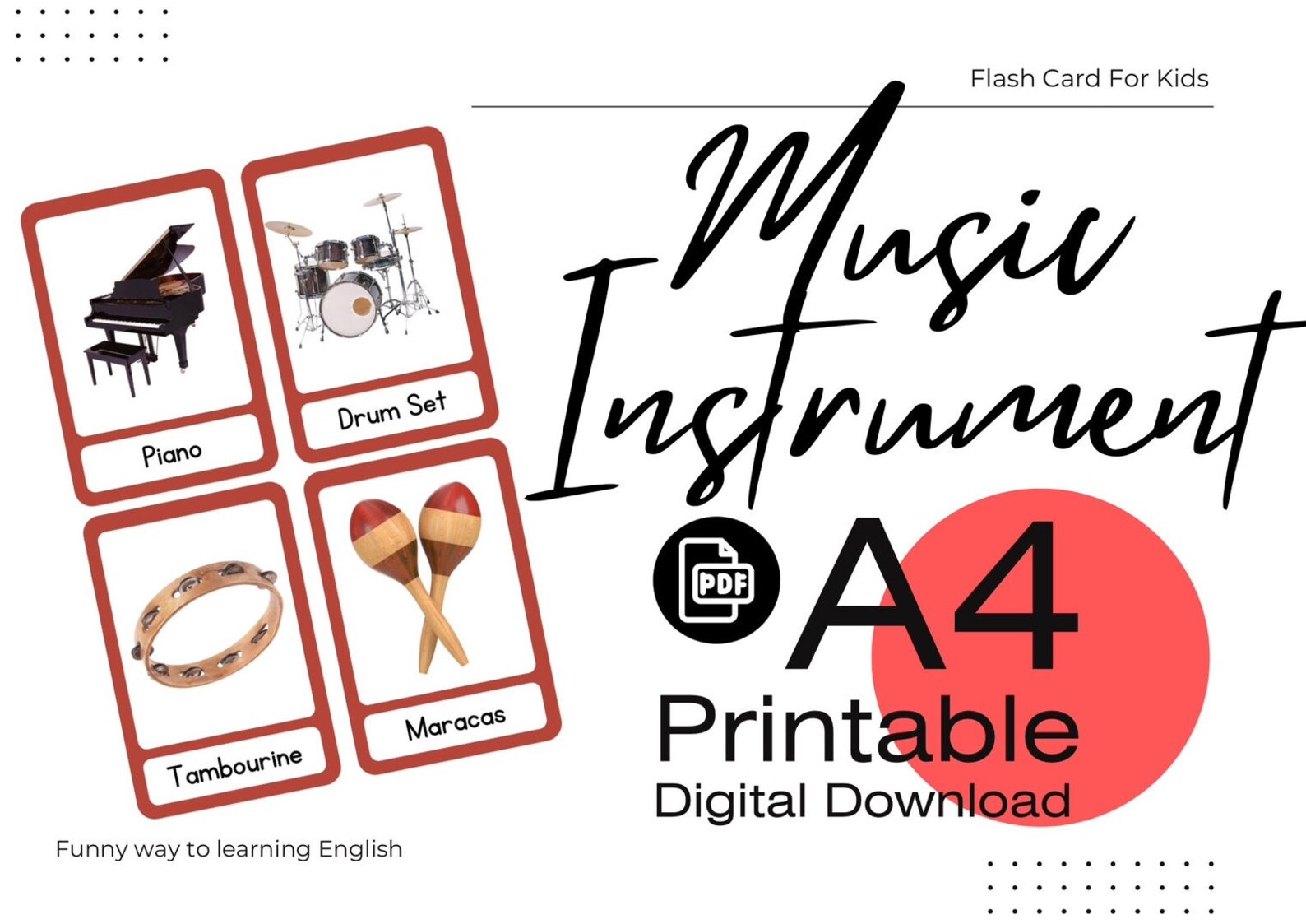 Music Instrument Flashcards | Flashcards | Preschool Memory Game ...