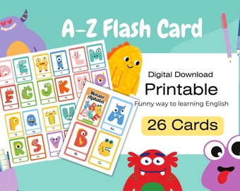 Alphabet A-Z Alphabet Flashcards Flashcards Preschool Memory Game Learn ...