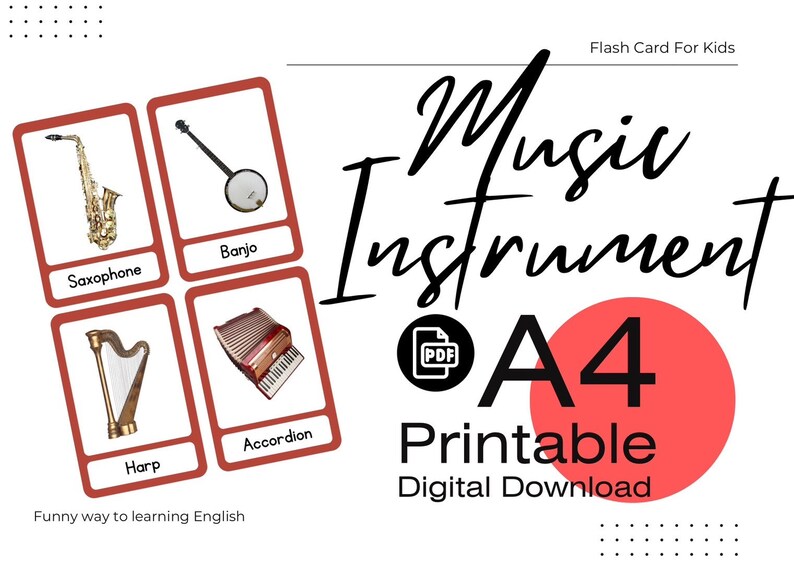 Music Instrument Flashcards | Flashcards | Preschool Memory Game ...