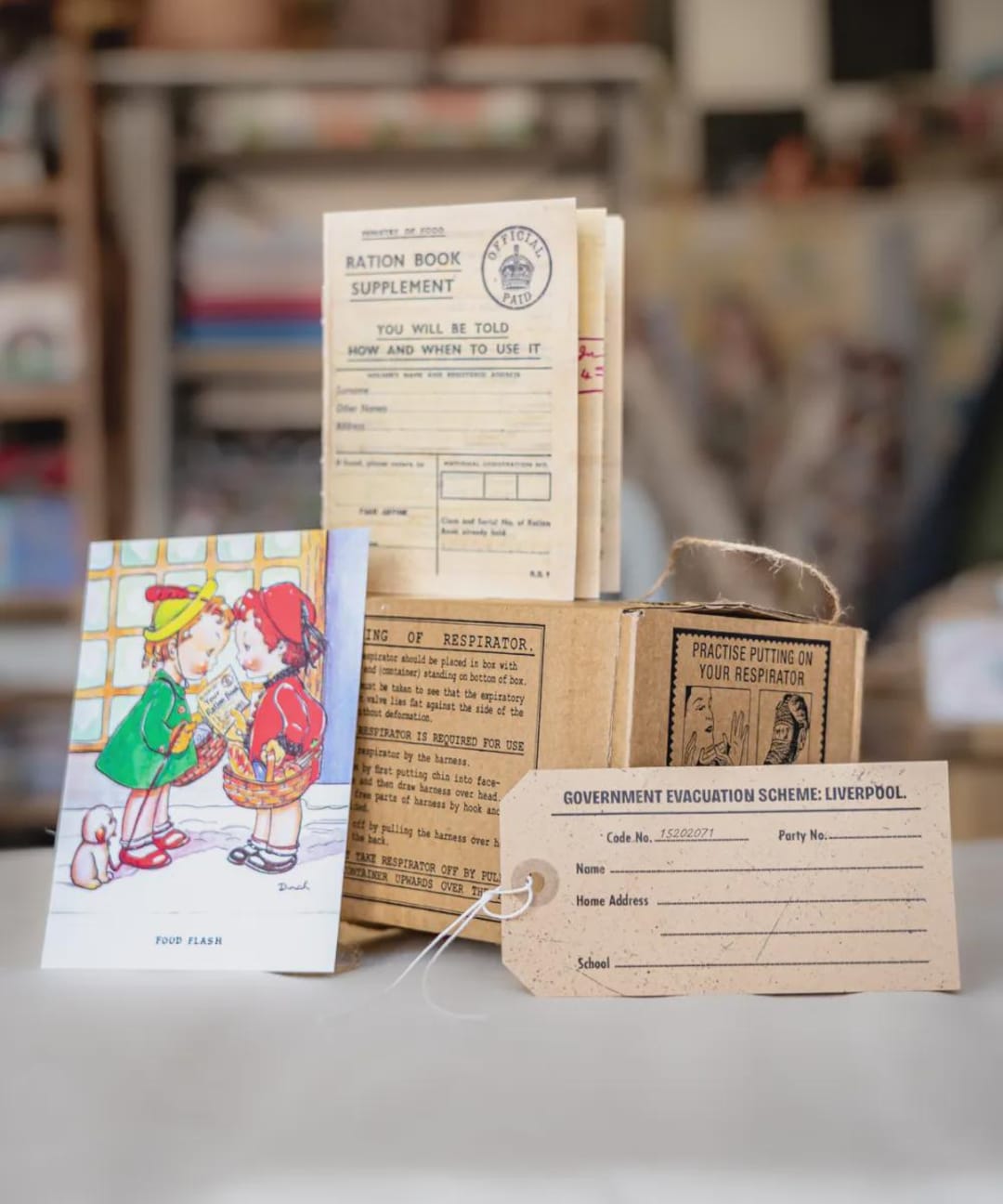 WW2 Childs-1940s Evacuee Gas Mask Prop Box Set Perfect for School Dress ...
