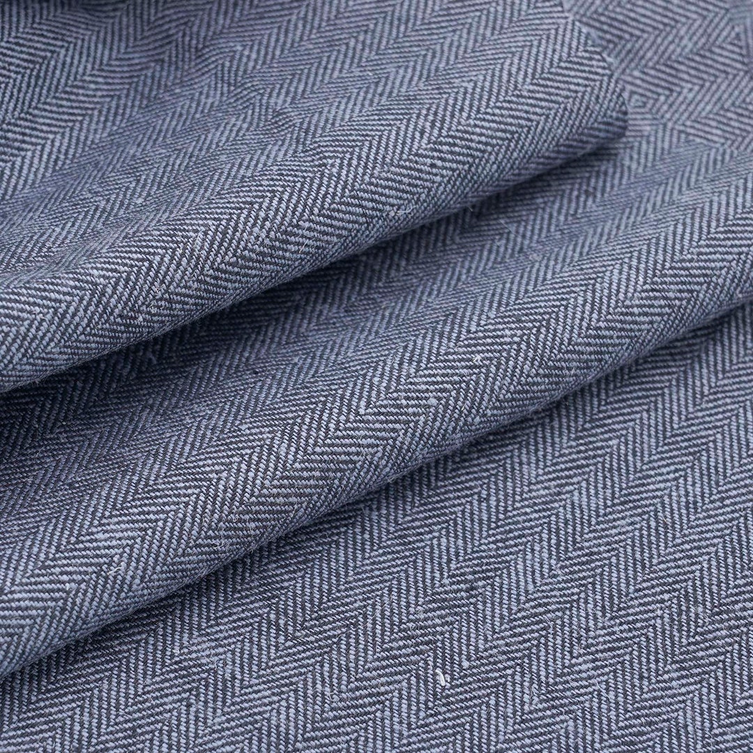Hemp Cotton Herringbone Fabric - Etsy