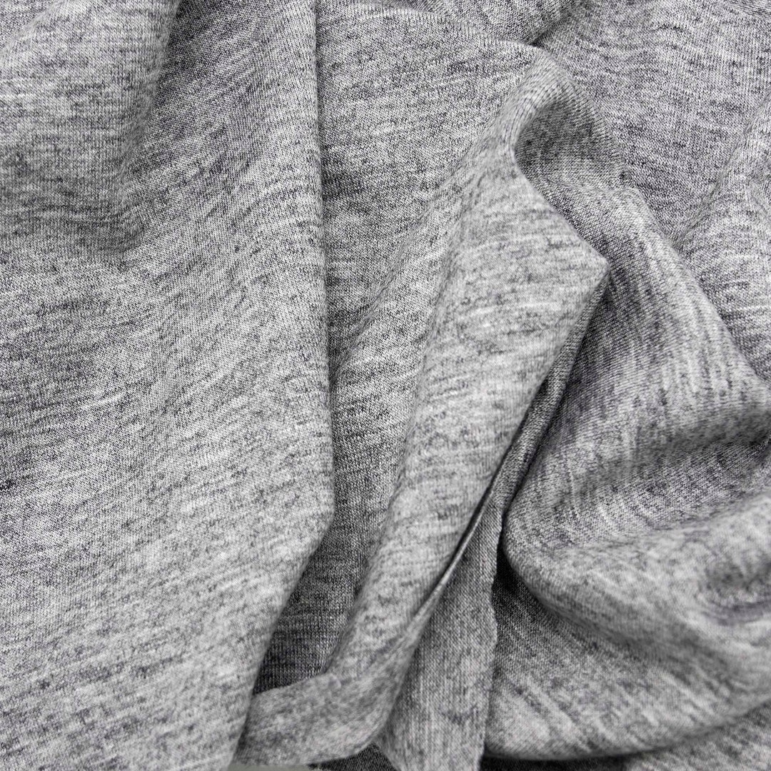 Wool Rayon Jersey Knit Fabric Heather Grey - Etsy