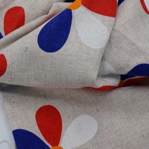Vintage Mod Floral Canvas Fabric - Etsy