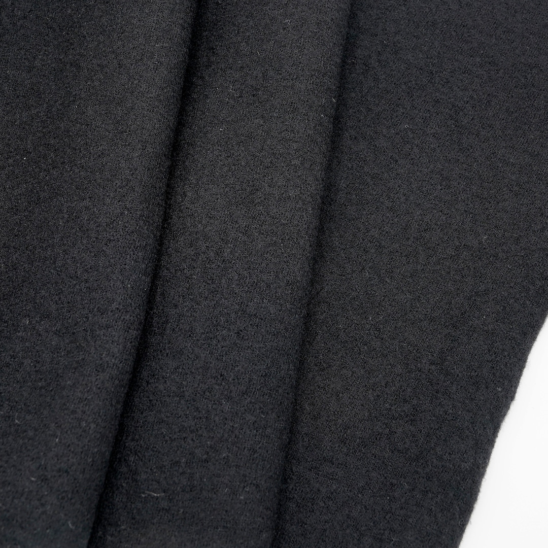 Wool Knit Fabric Black - Etsy