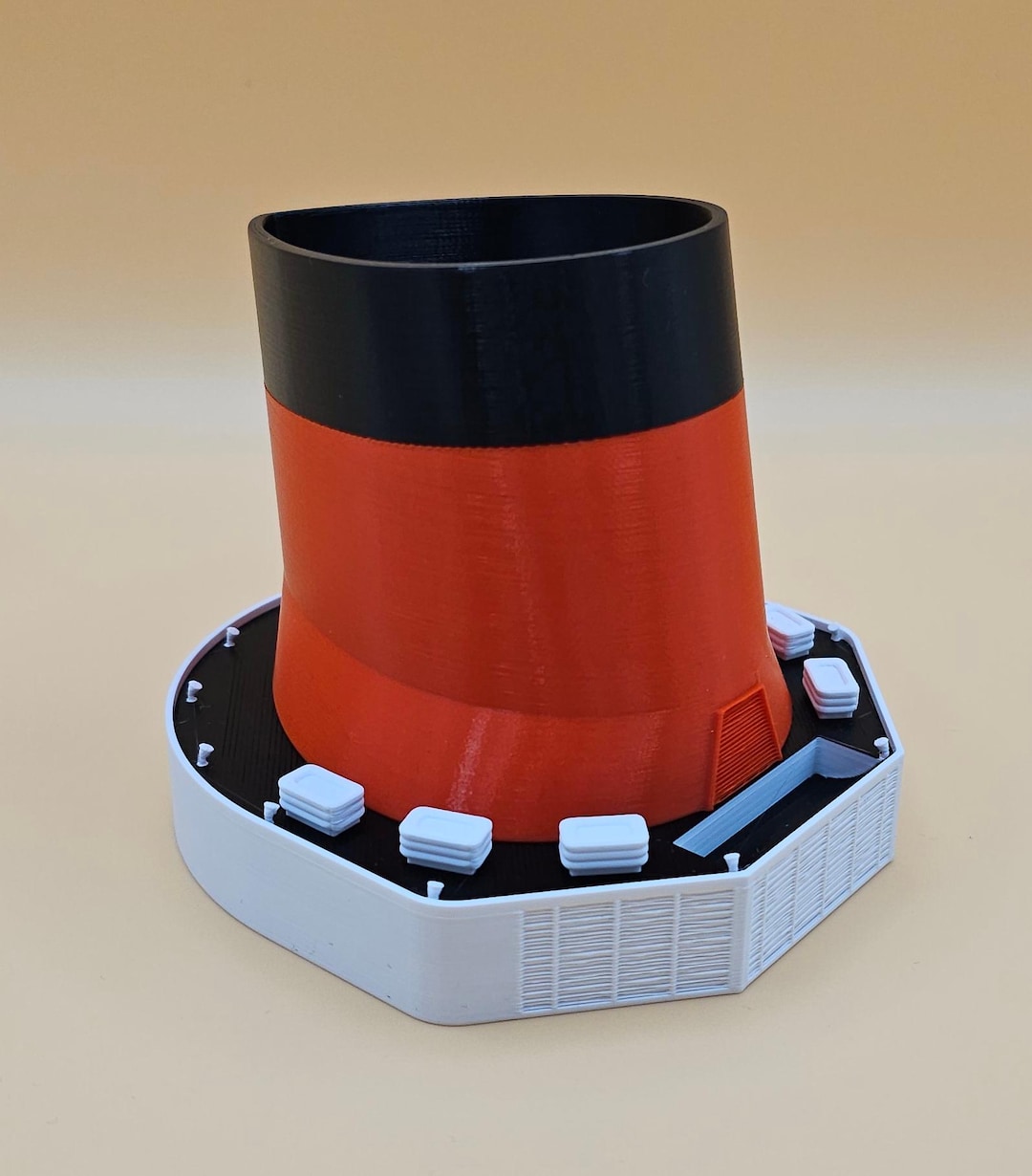 SS Normandie Ship Funnel Pen Holder Nautical Desk Accessory Ocean Liner ...