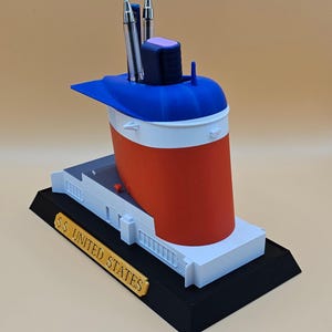 SS United States Funnel Pen Holder | Nautical Desk Accessory | Ocean ...
