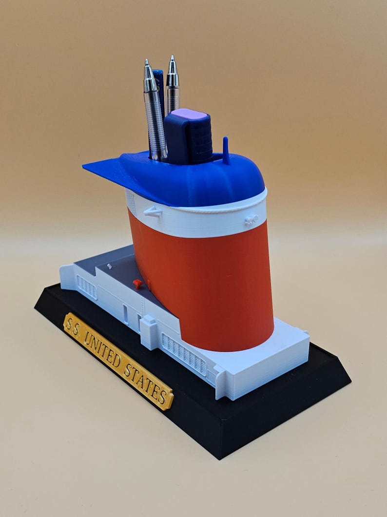 SS United States Funnel Pen Holder | Nautical Desk Accessory | Ocean ...