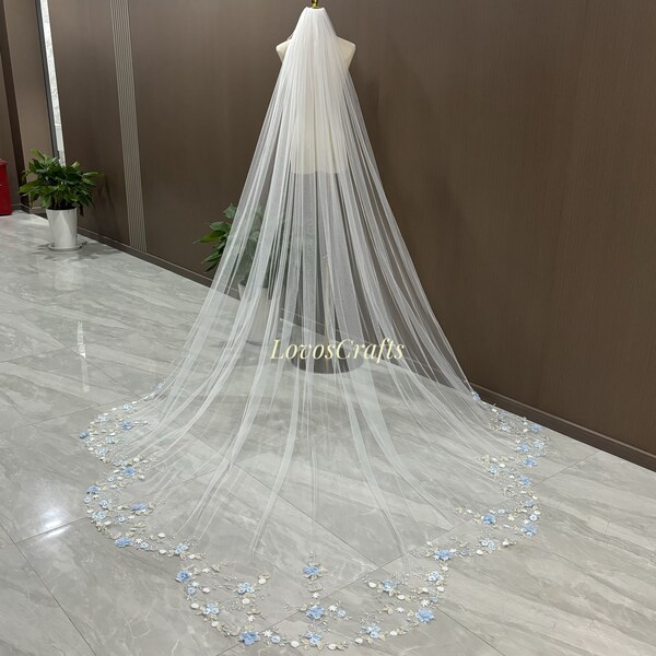 Royal Blue Wedding Veil - Etsy