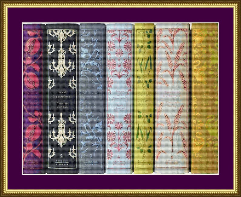 Classic Book Spines - Counted Cross Stitch Pattern - Etsy