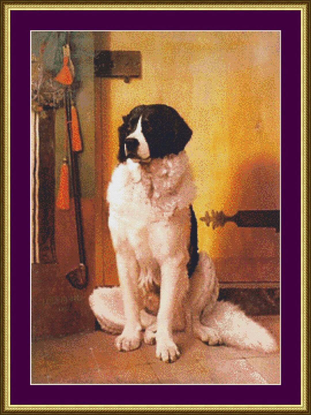 St. Bernard Counted Cross Stitch Pattern - Etsy