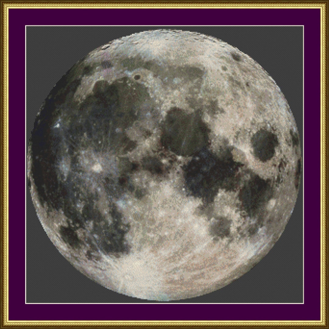 Full Moon - Counted Cross Stitch Pattern - Etsy