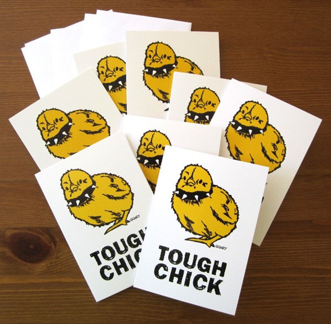 Tough Chick Greeting Cards 8 Pack With Envelopes Thank You - Etsy