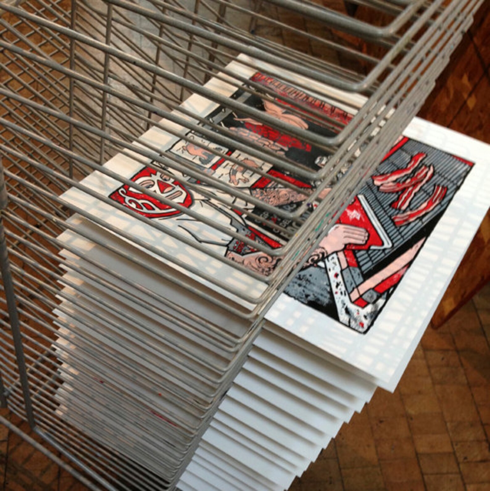 Bacon Silk Screen Printing Poster Gigposters Pig Meat Eater Art Print ...