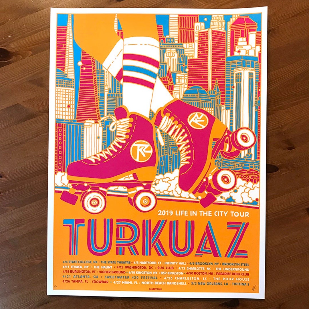Turkuaz Spring 2019 Life in the City Tour Rollerskate Bright Colors ...