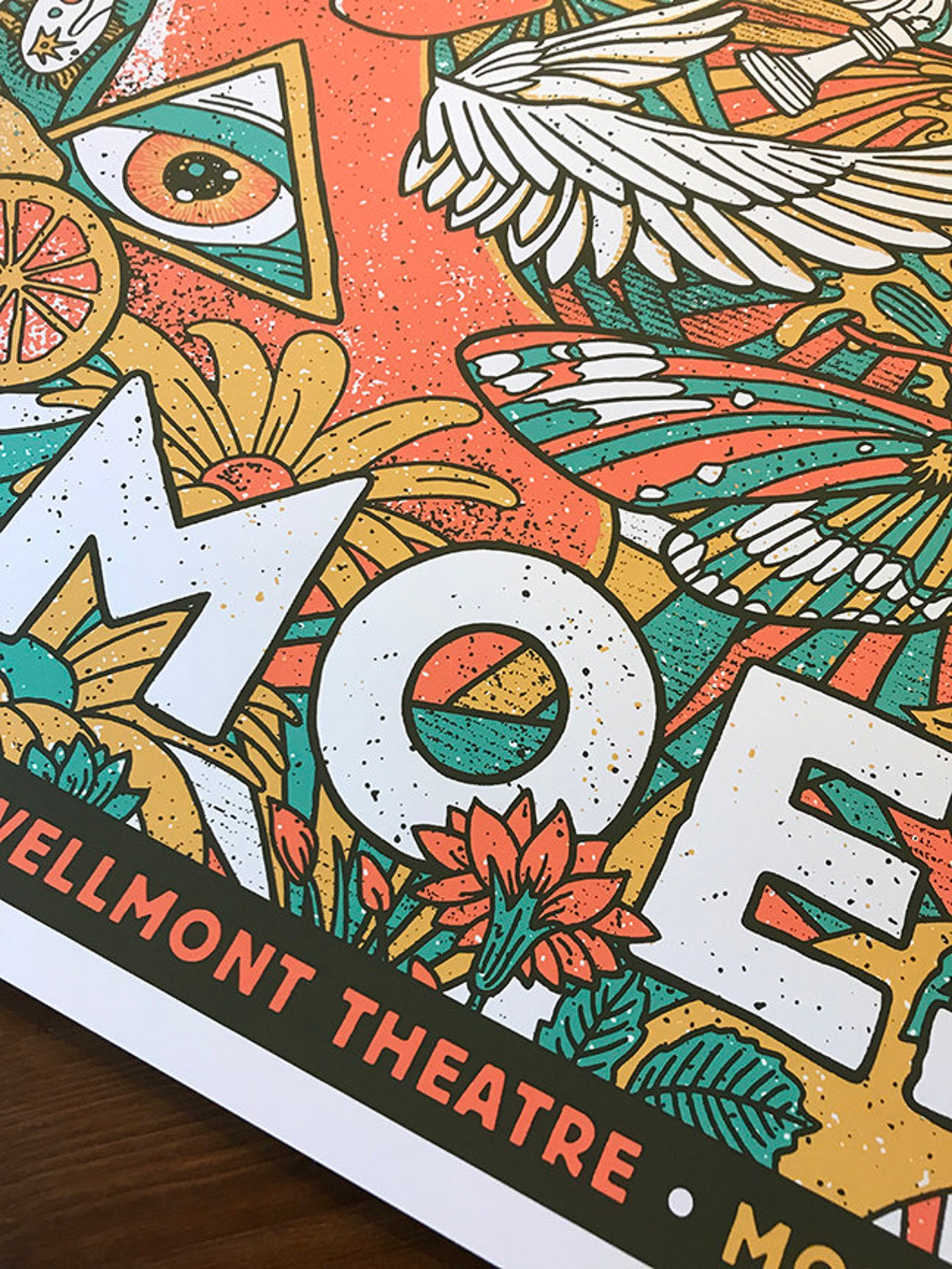 Moe. Collage Artist Print Flying Pig Moth Psychedelic Jamband - Etsy