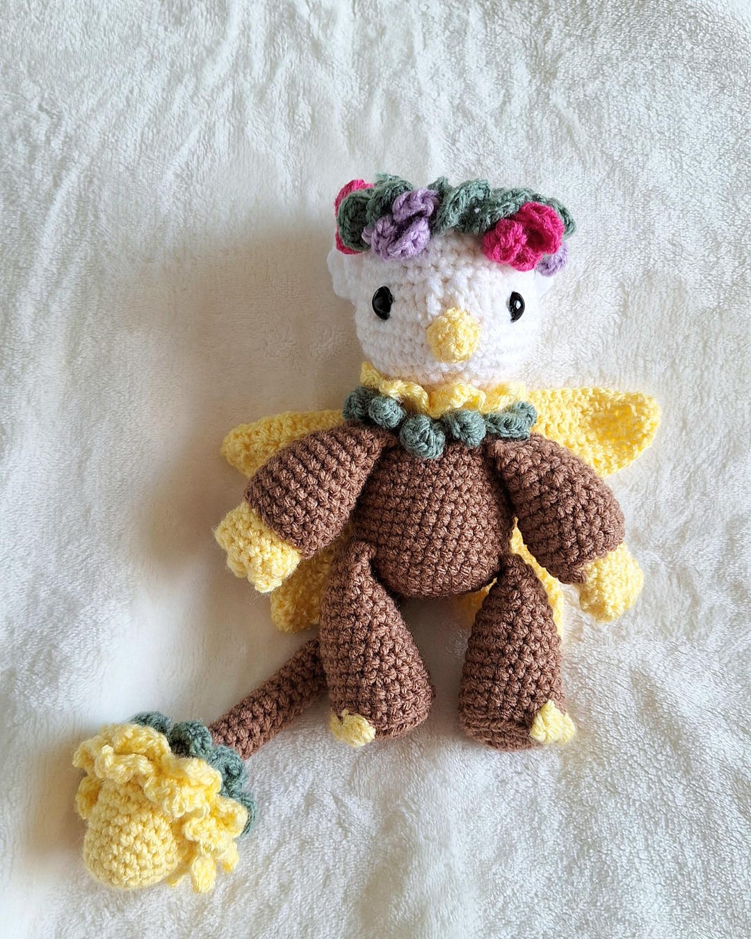Griffin Plushie Crocheted Magical Creature Stuffed Animal Griffon ...