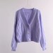 Handmade Pastel Purple Knit Sweater Hand-knit Cardigan - Etsy