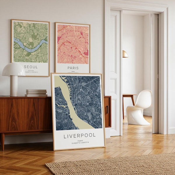 Framed City Map - Etsy UK