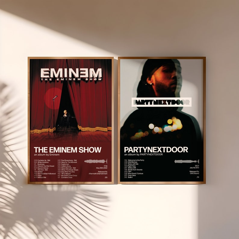 Custom Album Poster Bundle Minimal Posters Wall Album Art Custom Gift ...