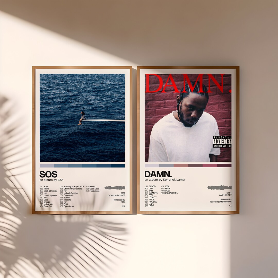 Custom Album Poster Bundle Minimal Posters Wall Album Art Custom Gift ...