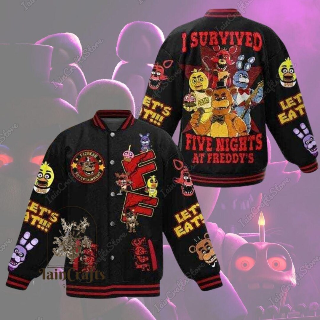 Halloween Five Nights at Freddy Jacket, Fnaf Baseball Jacket, Horror ...