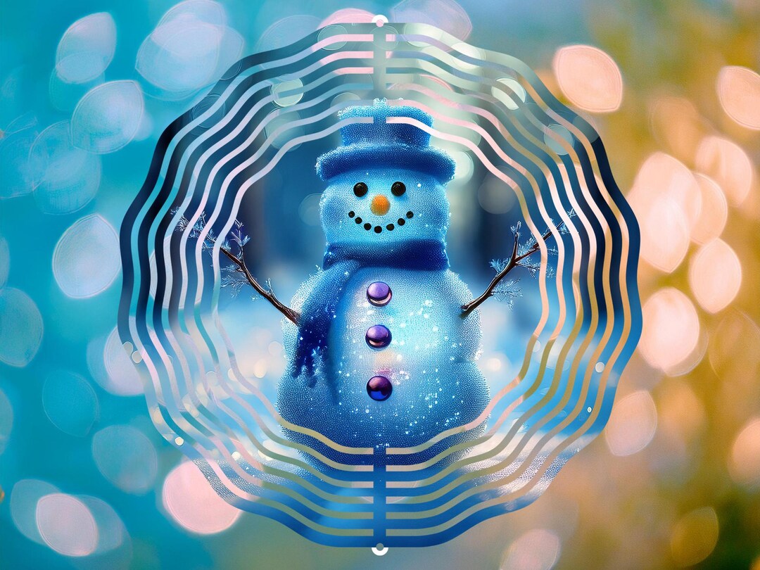 Snowman Wind Spinner Sublimation Design Christmas Wind Spinner PNG ...