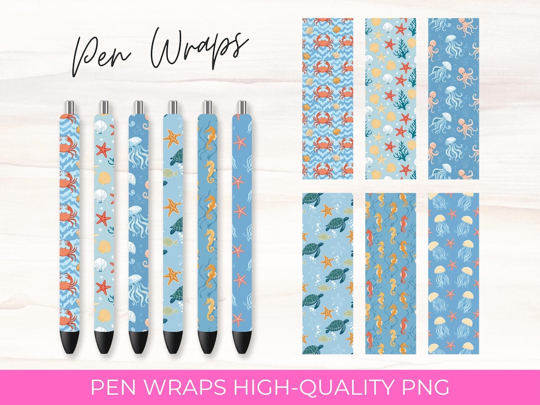 Sea Life Pen Wraps Bundle: Ocean Animals PNG (digital Download) - Etsy
