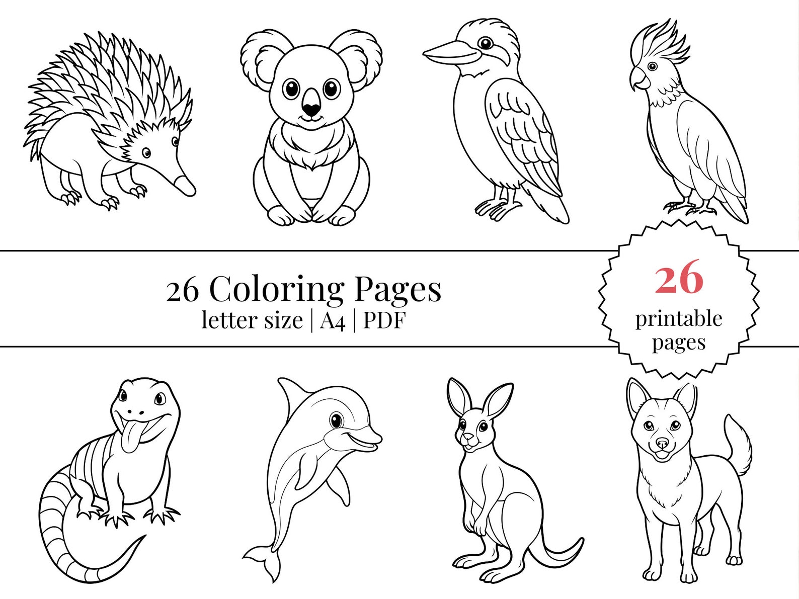 26 Australian Animals Coloring Pages | Easy Coloring for Kids ...