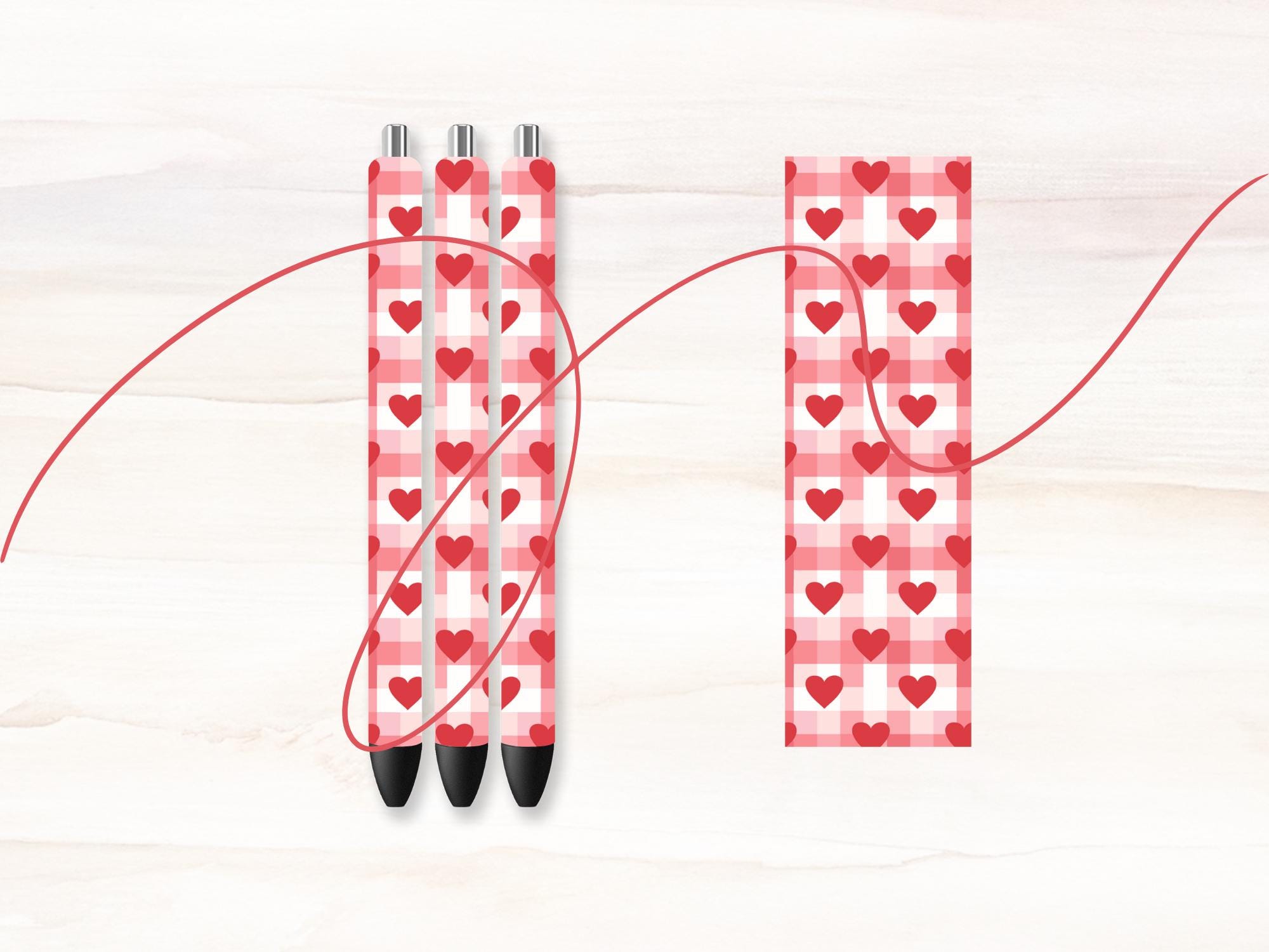 6 Coquette Patterns Pen Wraps Cute Pen Wrap Designs Bundle Cherry Bow ...