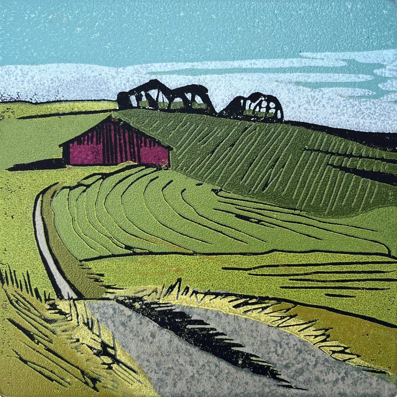 Reduction Woodcut - Etsy