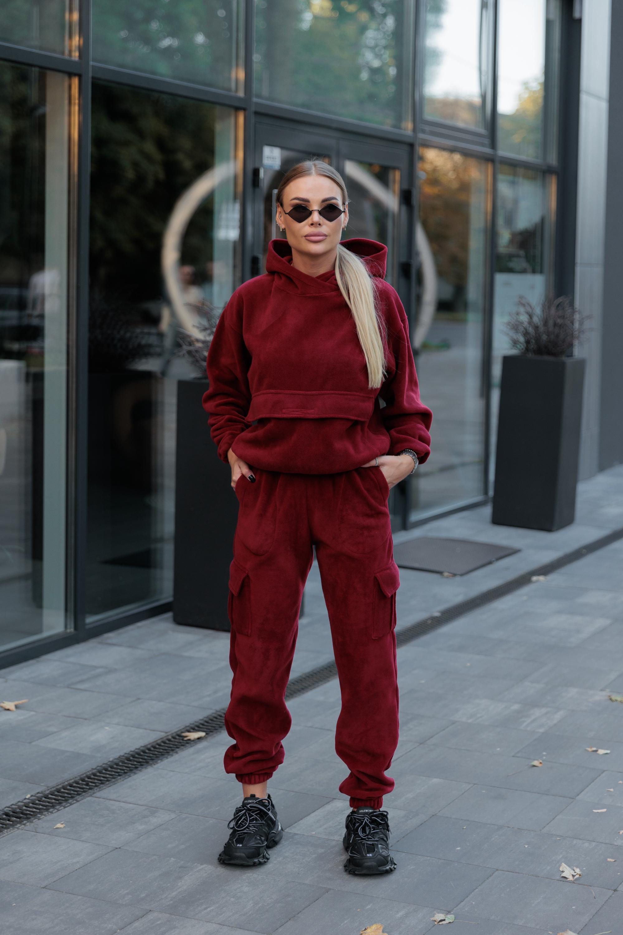 Pink Set of Two, Streetwear, 2 Piece Set, Loungewear, Fleece Hoodie and ...