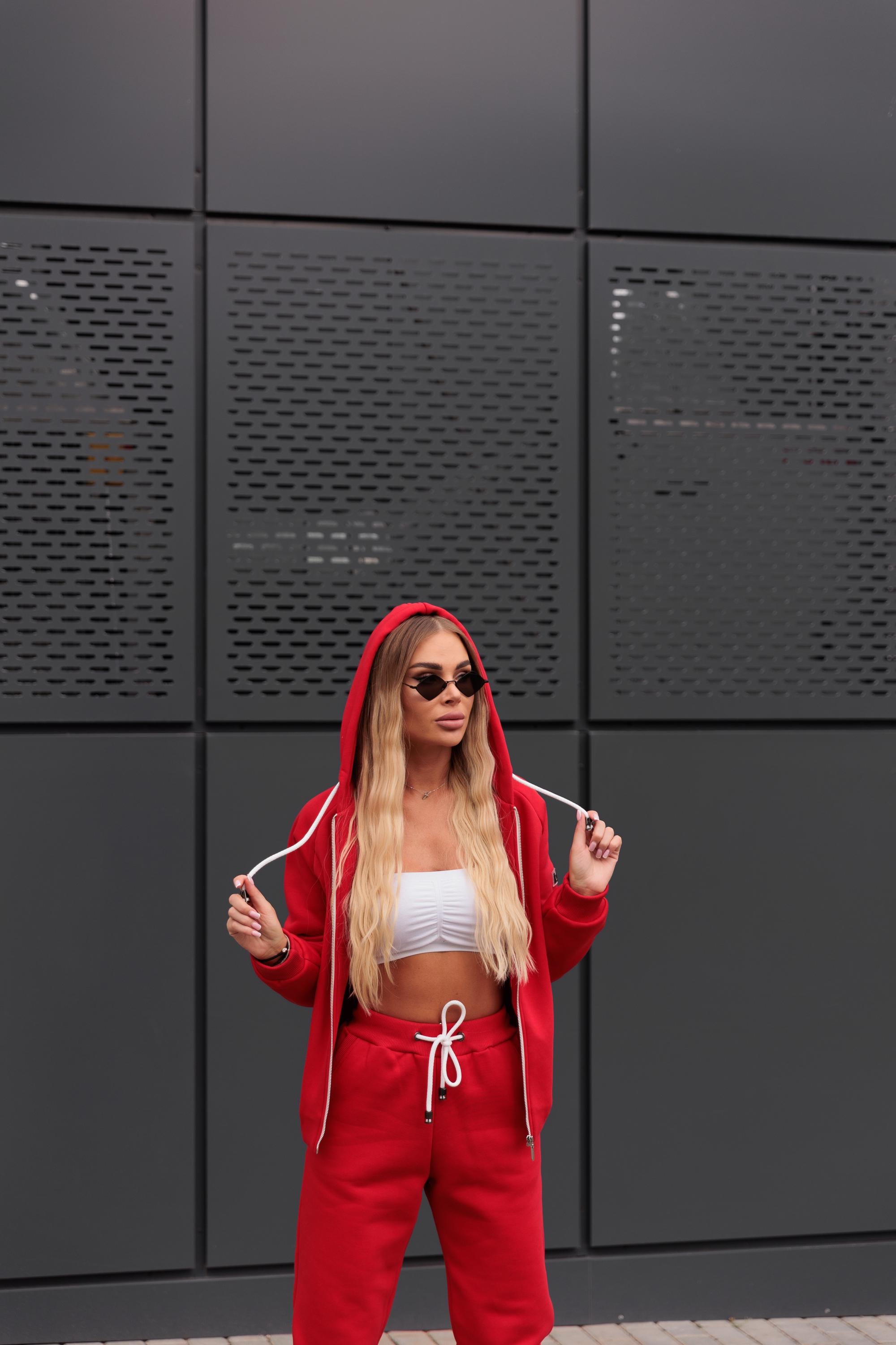 Women Handmade Two Piece Set, Red Tracksuit,fall Sweatshirt. Loungewear ...