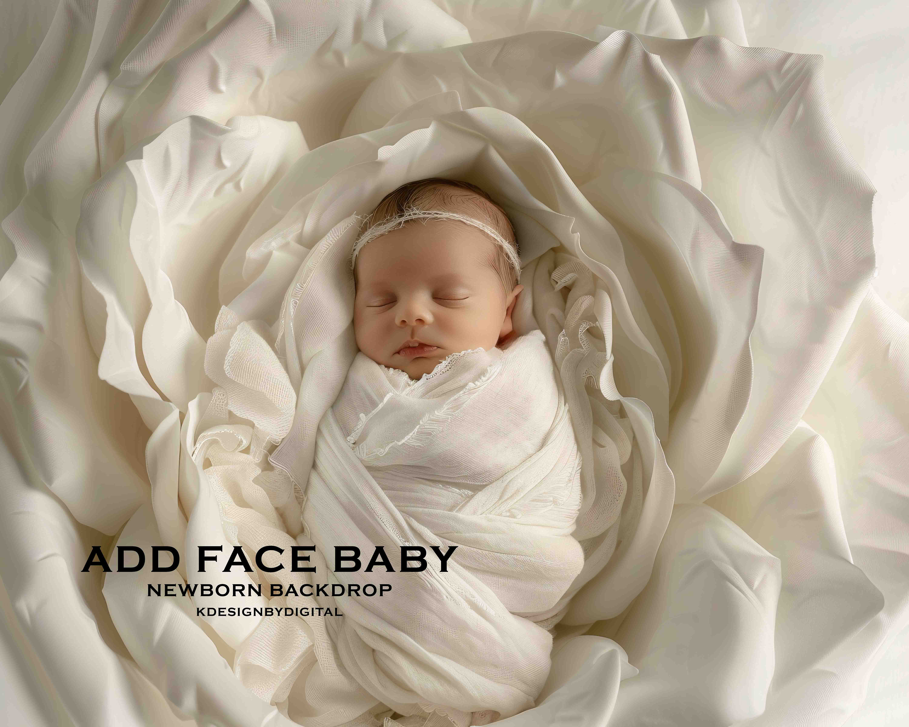Newborn Digital Photography Backdrop Baby Face Insertion Digital ...