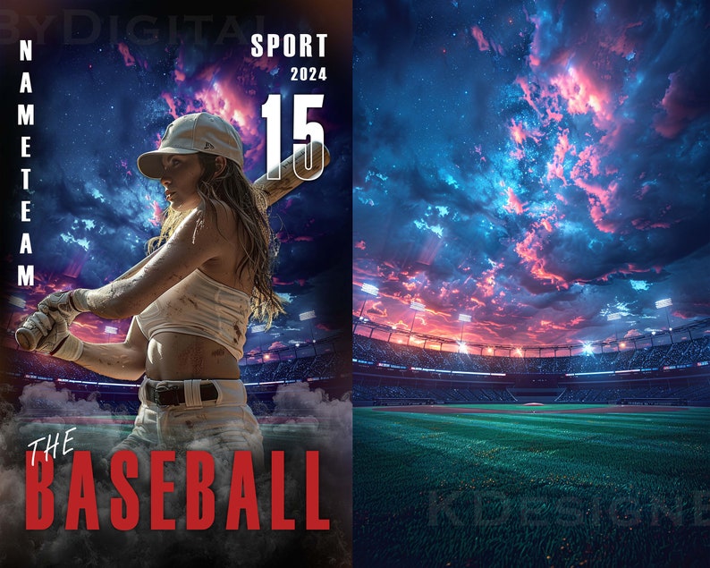 Photoshop Baseball Poster Templates, Sports Photography-templates, PSD ...