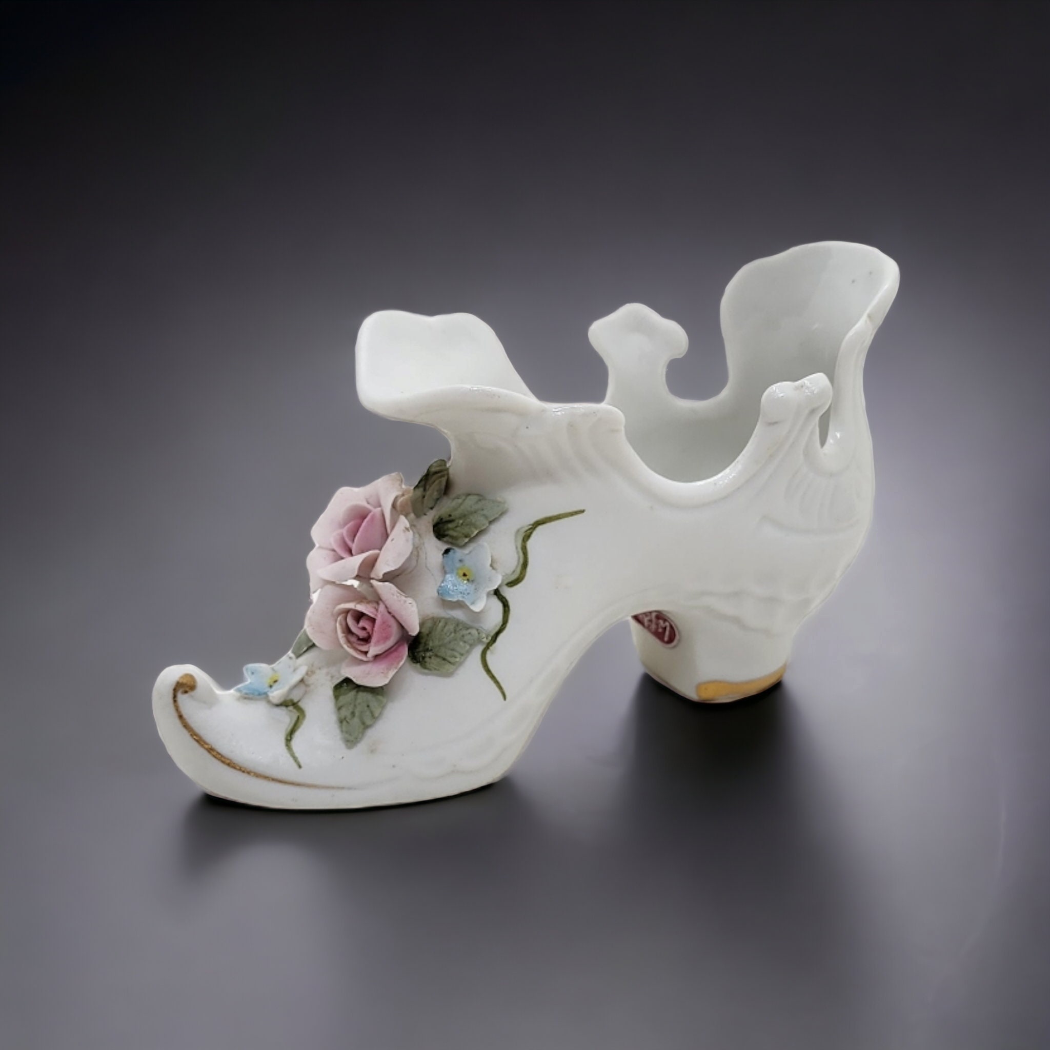 Vintage Lefton Porcelain Bisque Shoe Slipper Figurine - Etsy