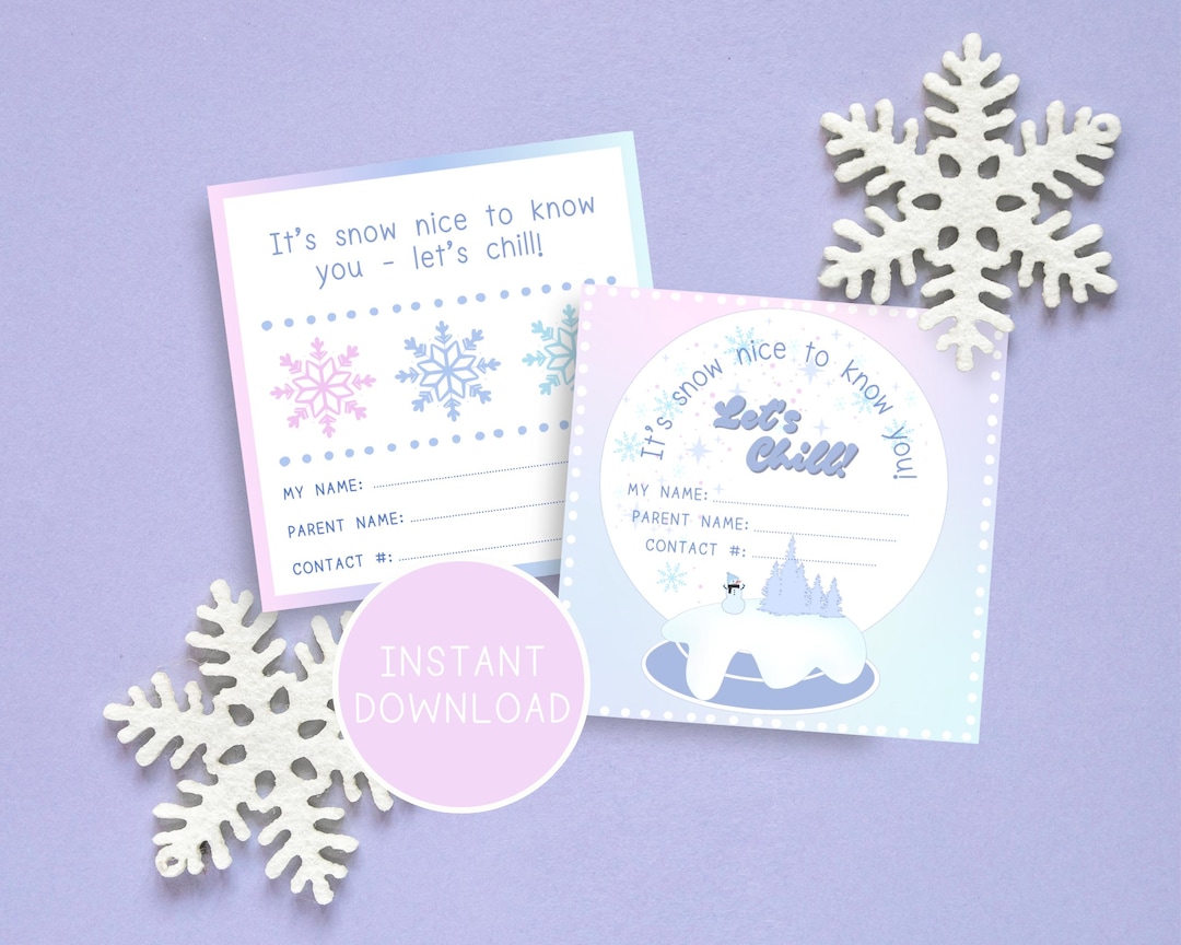 Kids Playdate Cards, Kids Business Cards, Keep in Touch, Kids Contact ...