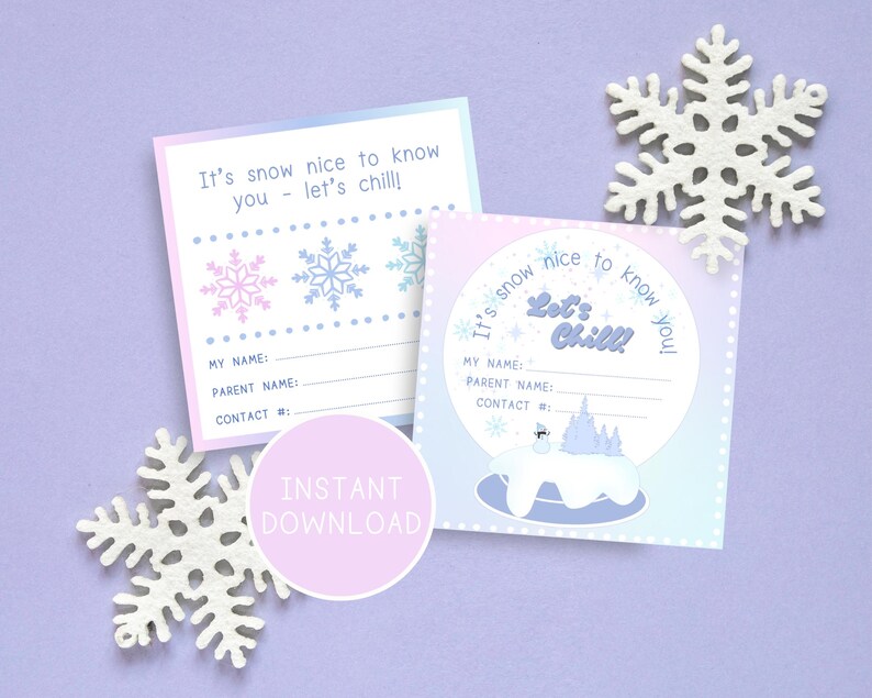 Kids Playdate Cards, Kids Business Cards, Keep in Touch, Kids Contact ...