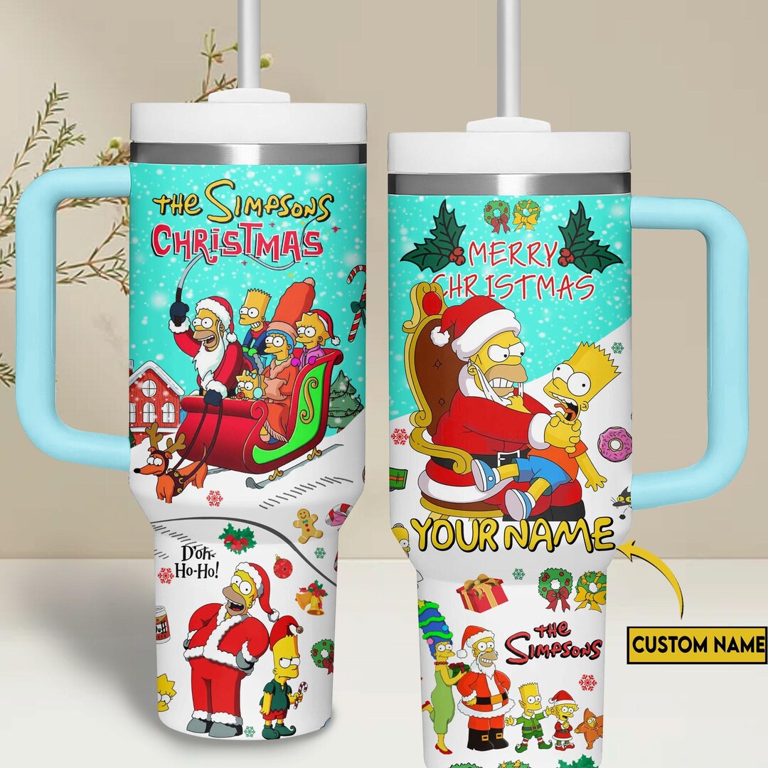 Homer Simpsons Tumbler 40oz, Simpson Family Tumbler Cup, Custom ...