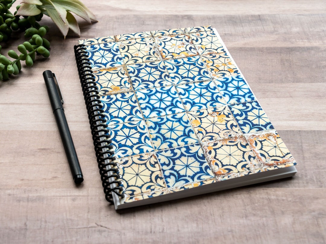 Lisbon Blue Ruled Travel Journal, Portuguese Tile Blank Notebook ...