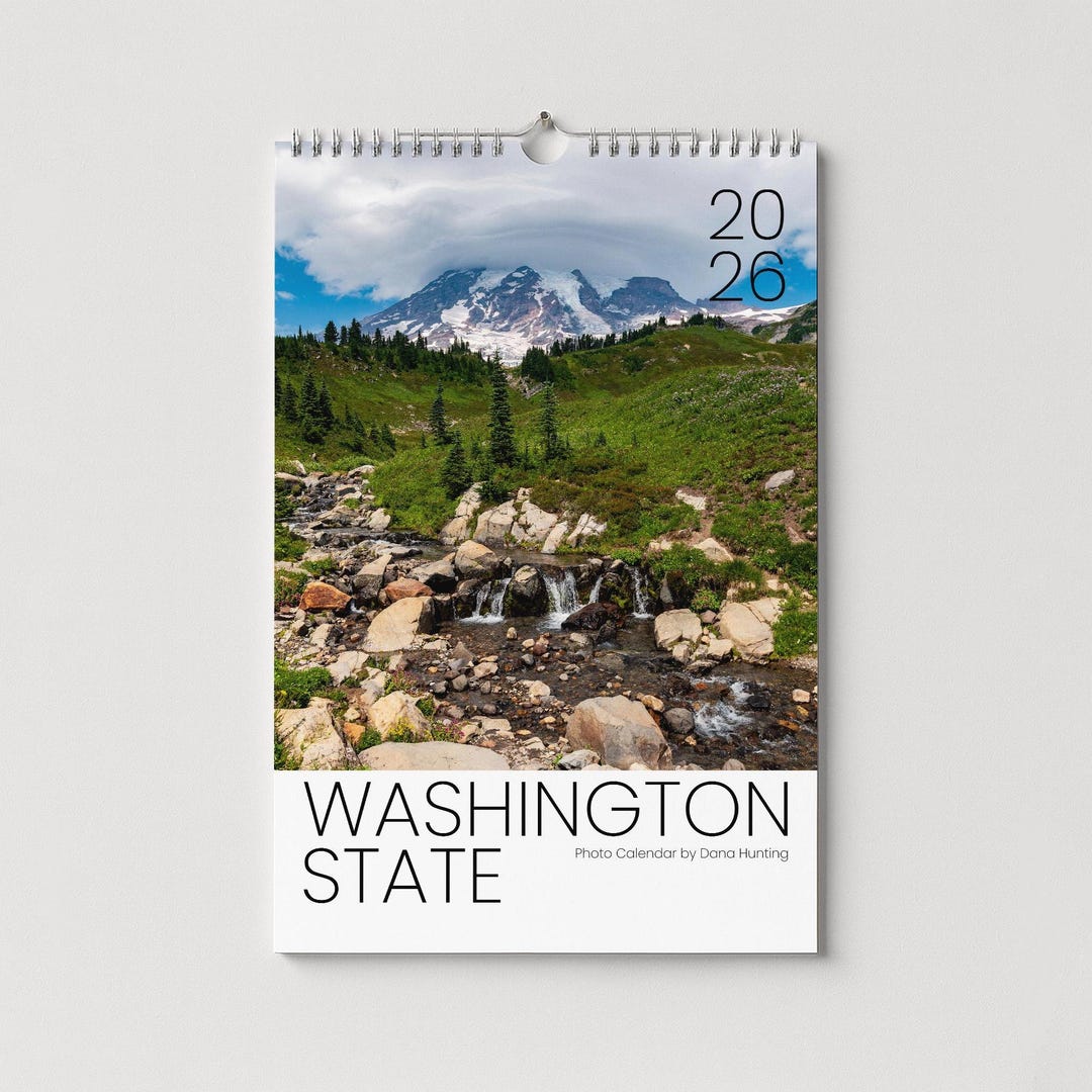 2026 Washington State Landscape Photography Wall Calendar: 2 Sizes - Etsy
