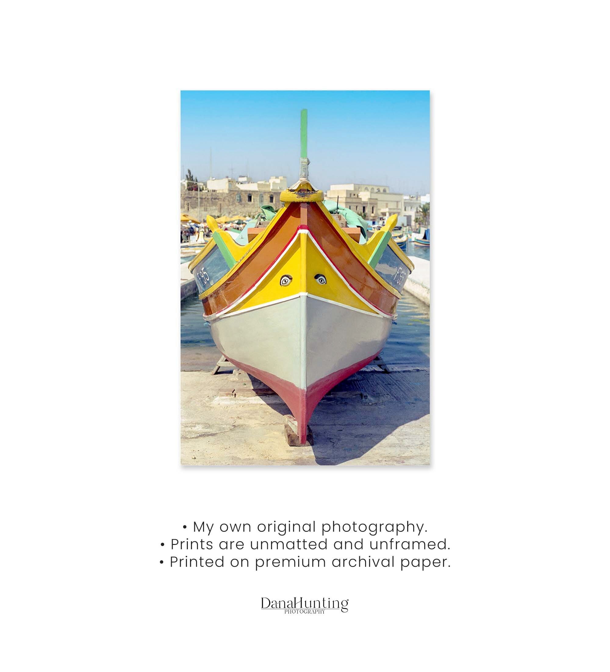 Malta Photography, Maltese Luzzu Photo, Marsaxlokk Harbor Print ...
