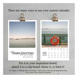 2026 Photo Calendar Template, Printable DIY Mini Desk Calendar, 5x7 or ...
