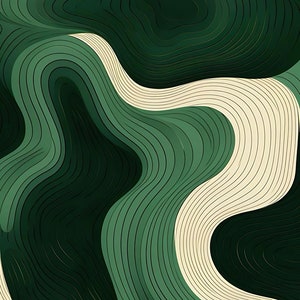 Geometric Rug, Green Rug, Area Rug, Living Room Rug, Water Waves on the ...