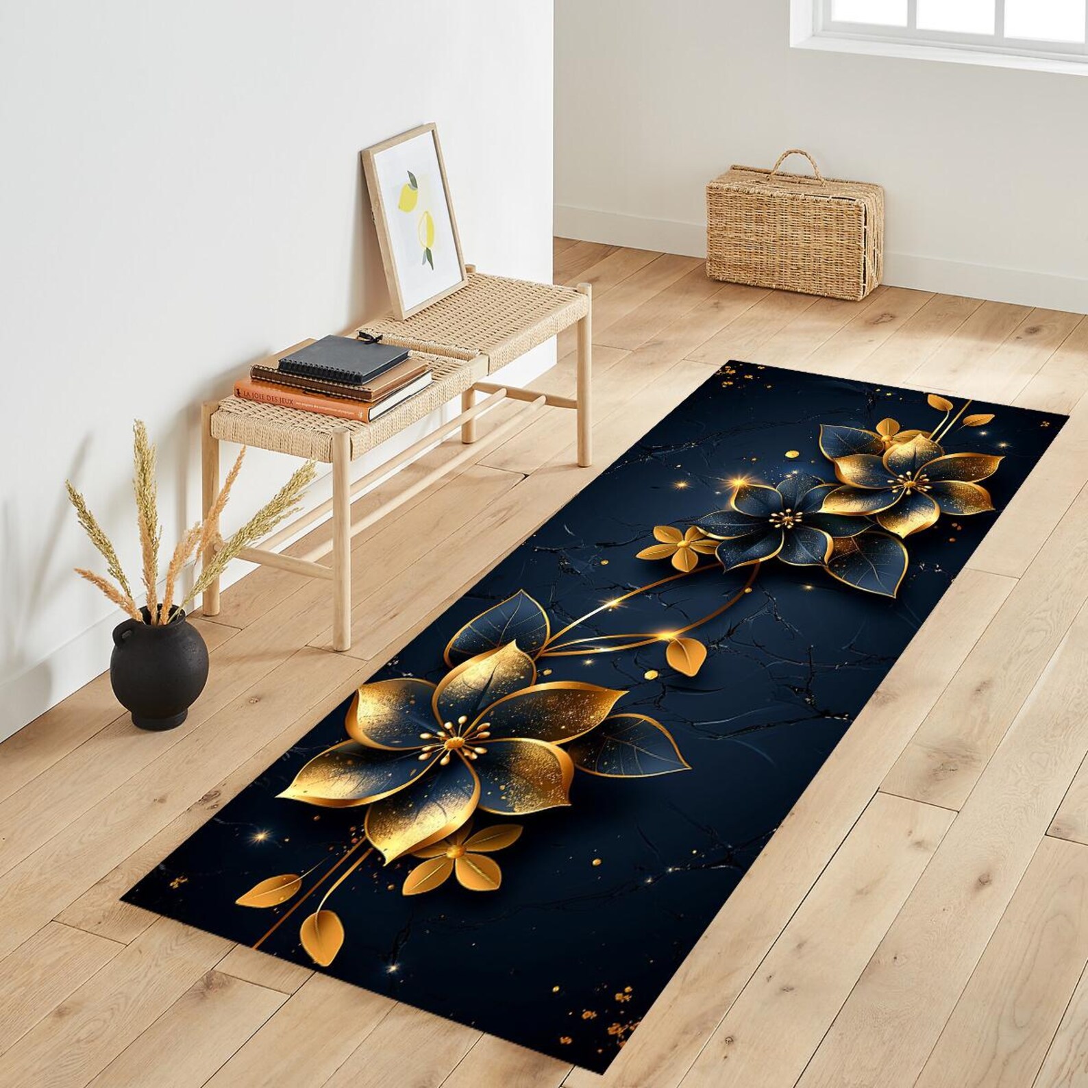 Floral Runner Rug, Runner Rug2x8, Hallway Rug, Gift Hallway Rug ...