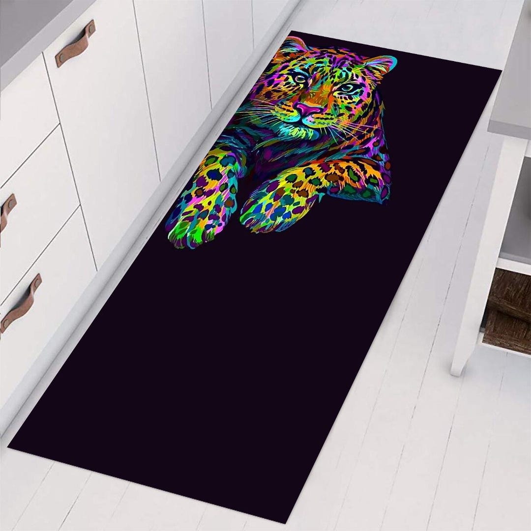 Colorful Tiger Runner Rug, Animal Print Runner Rug, Runner Rug 2x8 ...